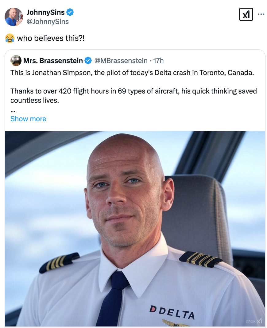 Fact Check: AI-Generated Image Does NOT Show Delta Crash Pilot Jonathan Simpson -- Person Is ...